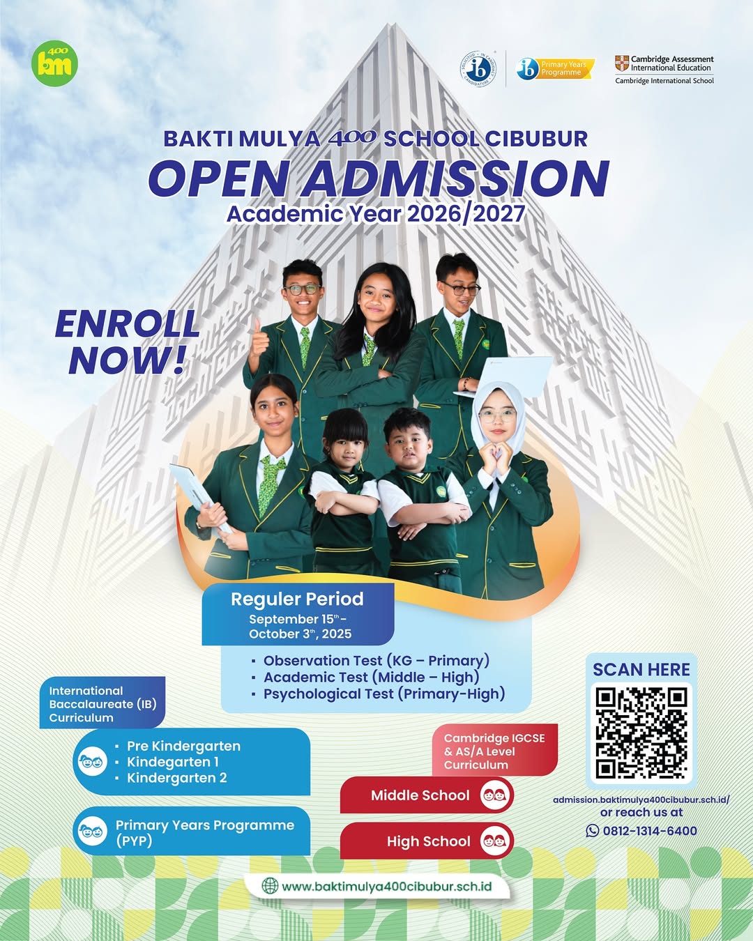 Baru Dibuka PMB Sekolah BM 400 Cibubur, Kuota Tinggal 40-an Persen ...